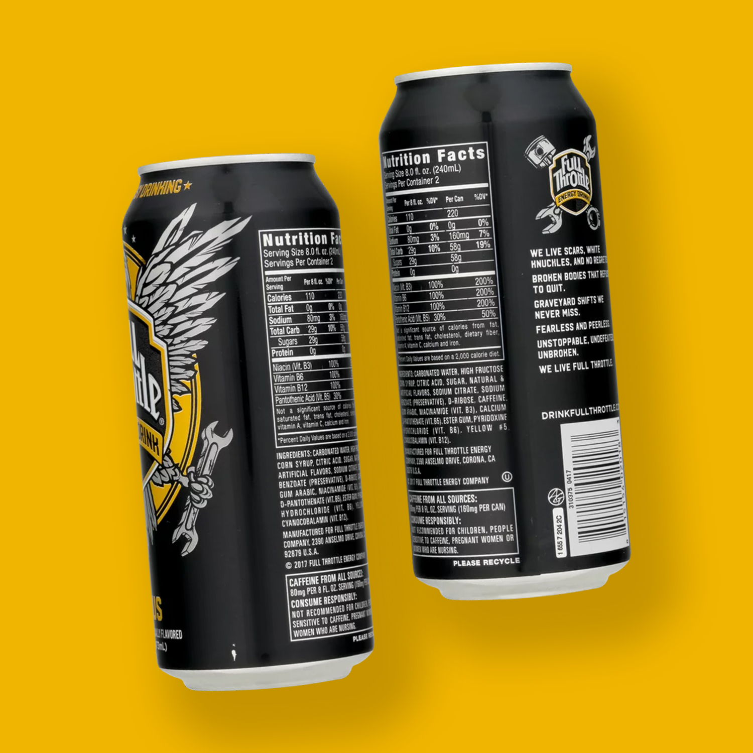 Full Throttle Ingredients [What's In It?] | Drinky Winks